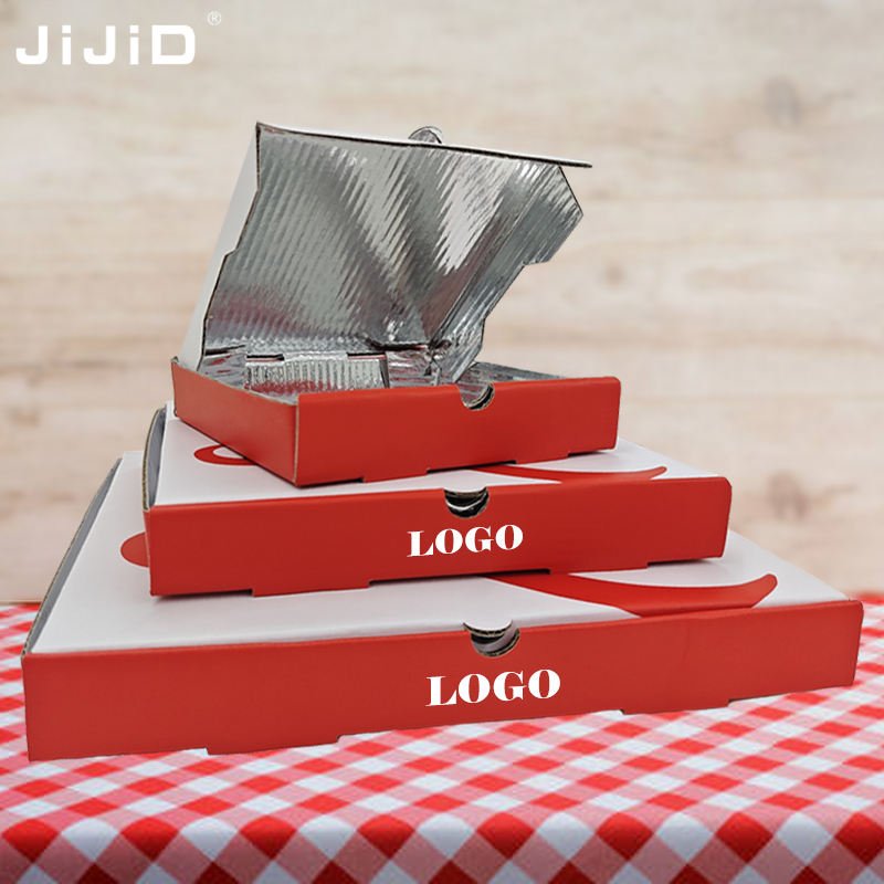 JIJID Various Sizes Custom Cheap Pizza Box With Logo Corrugated Custom ...